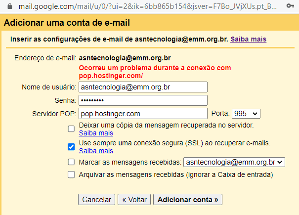 Acessar e-mail – SENEMM